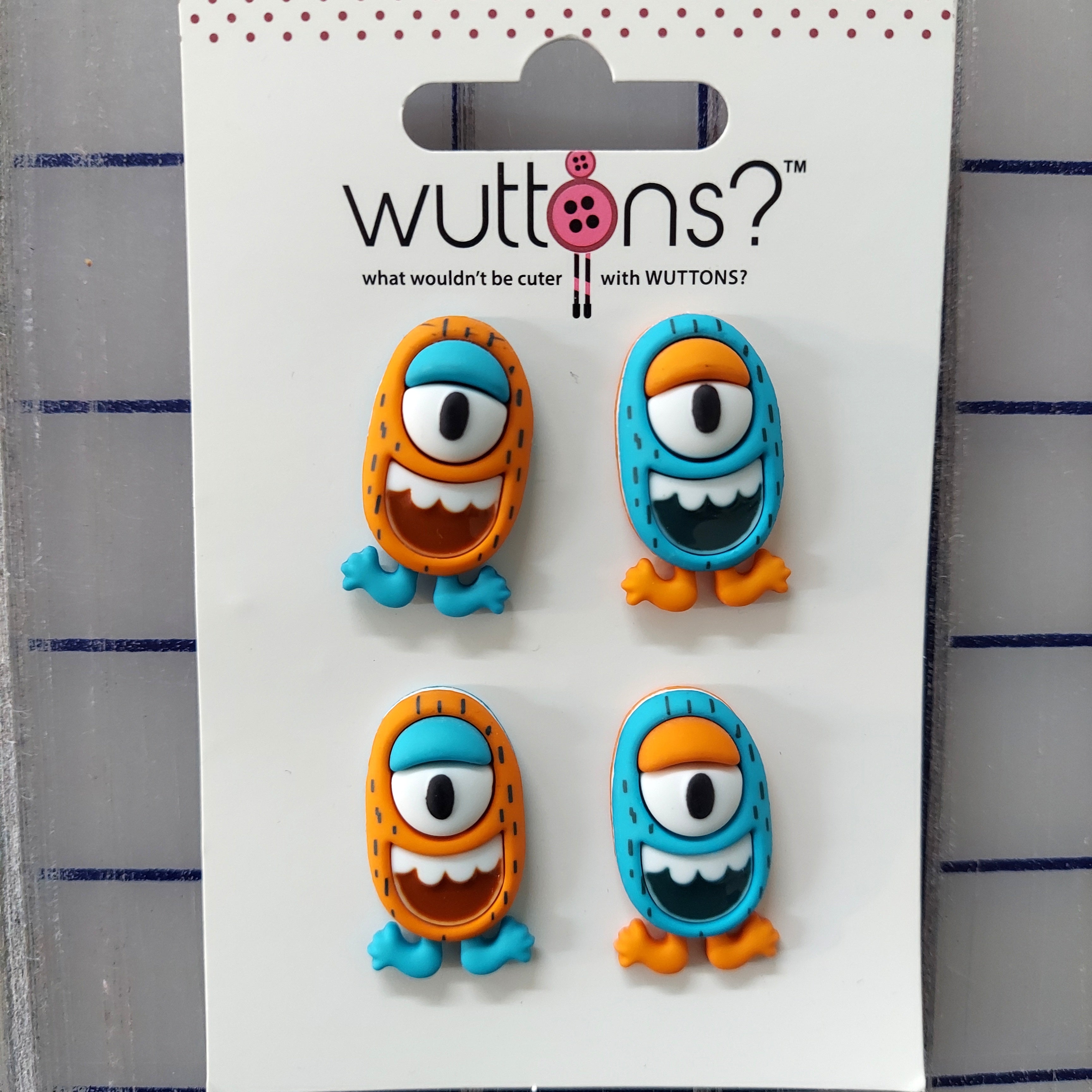 Wuttons Buttons Monsters 4 ct – Sew Snip